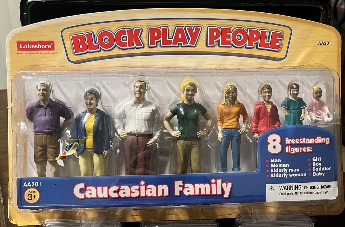 Small Square Block People Figures