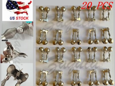 20 PCS Fishing Twin Bells Bite Alarm Double Spring Clip-on for Sea ...