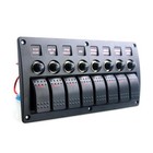 8 Gang Rocker Switch Panel Car Marine Boat Houseboat Circuit Led ...