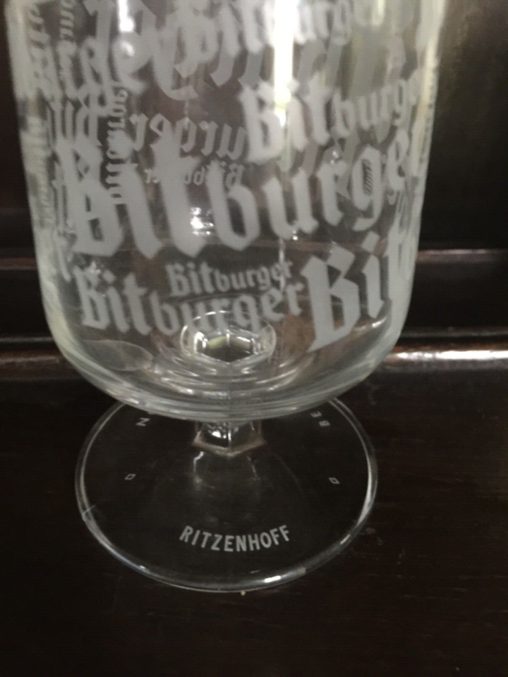 Bitburger Ritzenhoff German footed Beer Glass - 0.3 Liter rare Bekenner ...