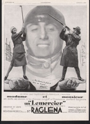 1928 RAGLENA SPORT FASHION GUN GOLF AUTO CHAMPION RACE TARGET CLOTHING ...