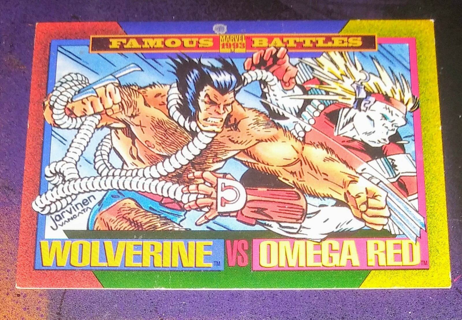 1993 Marvel Universe IV - Famous Battle - Wolverine Vs Omega Red - Many ...