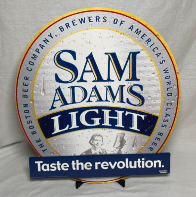 Samuel Adams Sam Adams Light Bar Beer Sign Heavy Cardboard 2-Sided ...
