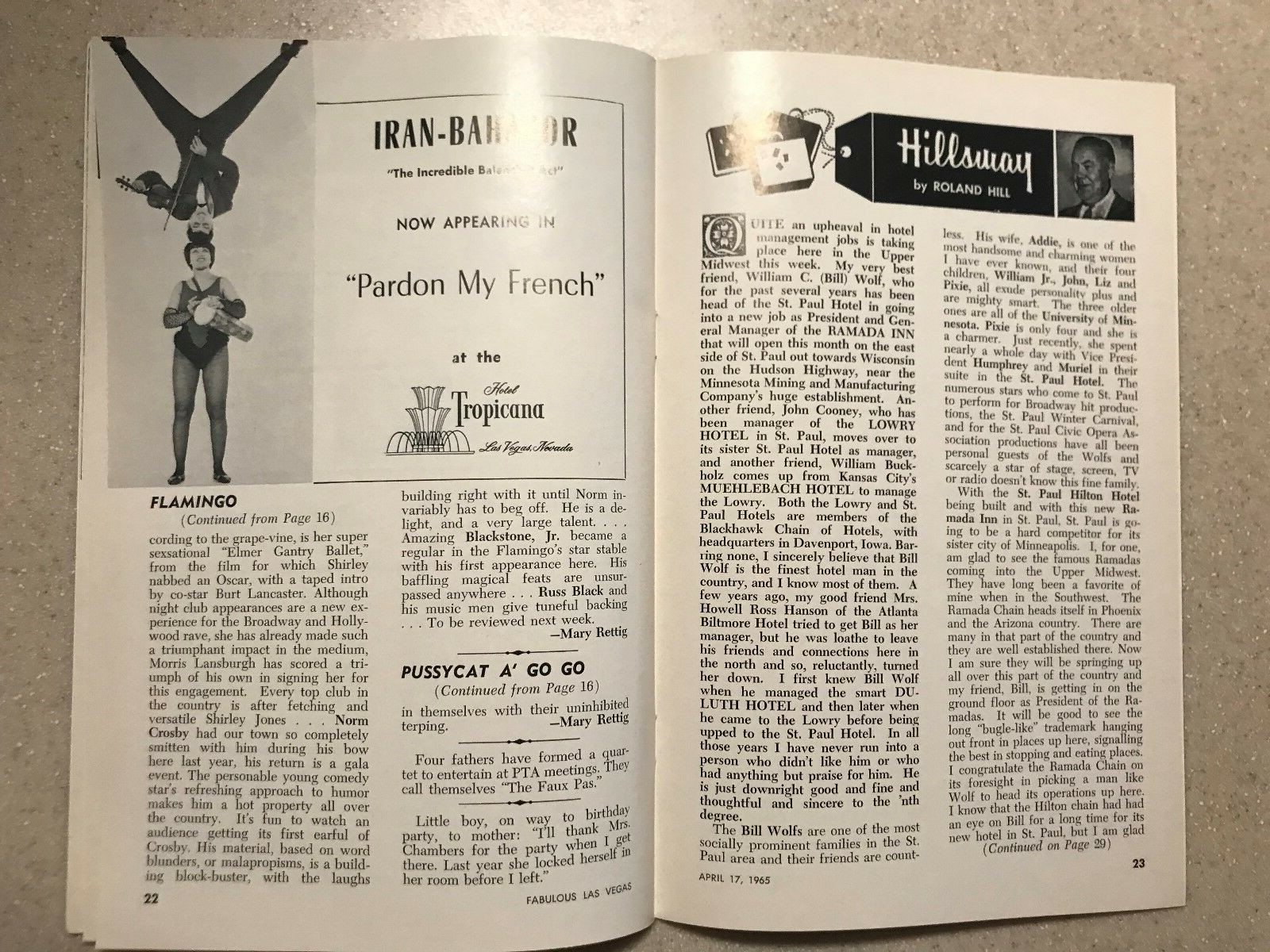 Fabulous Las Vegas Magazine Lenore Stevens Leslie Uggams Iran-Bahador 4 ...