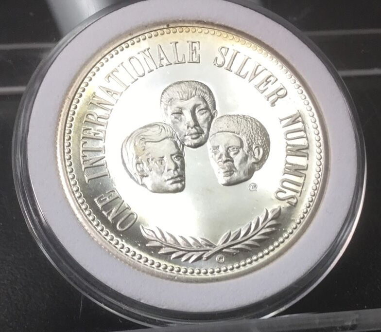 One Internationale Silver Nummus 1oz. .999 PROOF-LIKE Silver Round with ...