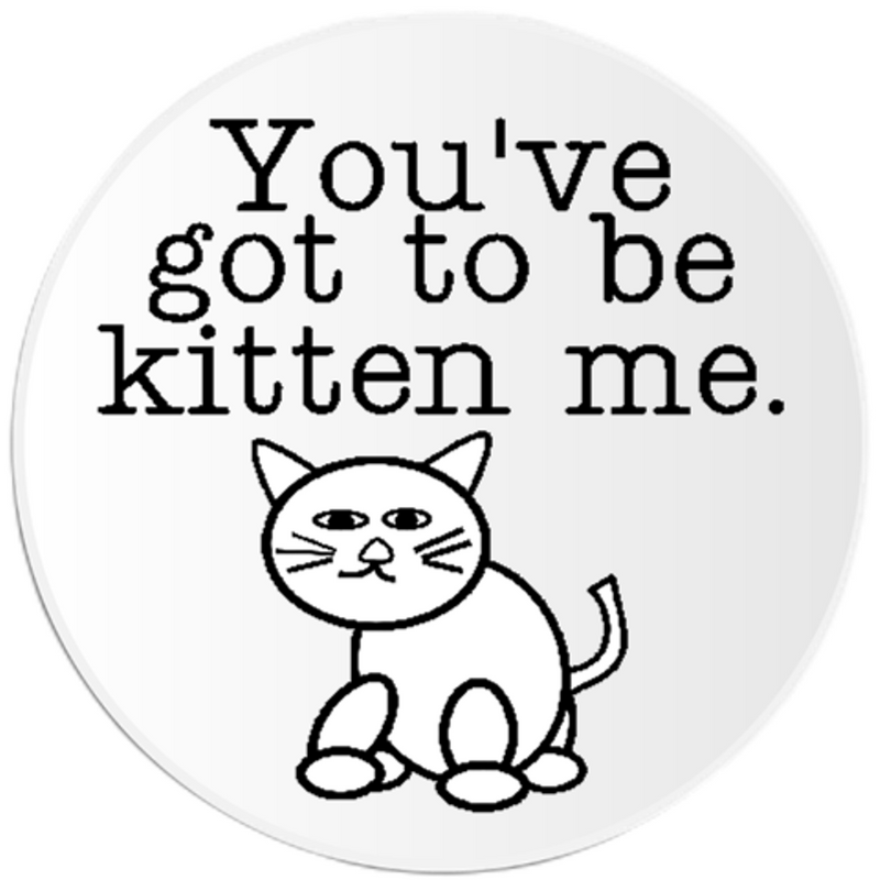 You've Got To Be Kitten Me - Circle Sticker Decal 3 Inch - Cat Pun | eBay