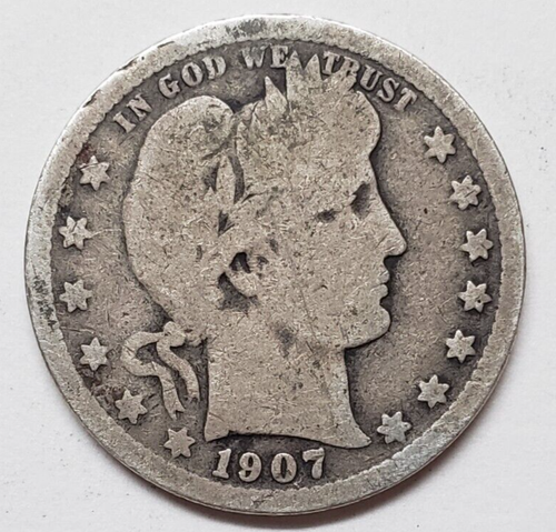 US 1907 O - Silver Barber Quarter Twenty Five Cents 25C Coin IH576 | eBay