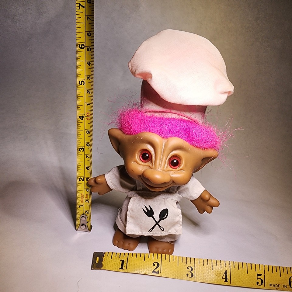 Vintage Gem Belly Treasure Troll Pink Hair Chef Ace Novelty Vintage ...