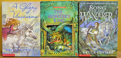 3 Bruce Coville YA Novels Monster's Ring/ Song of the Wanderer/ Glory ...