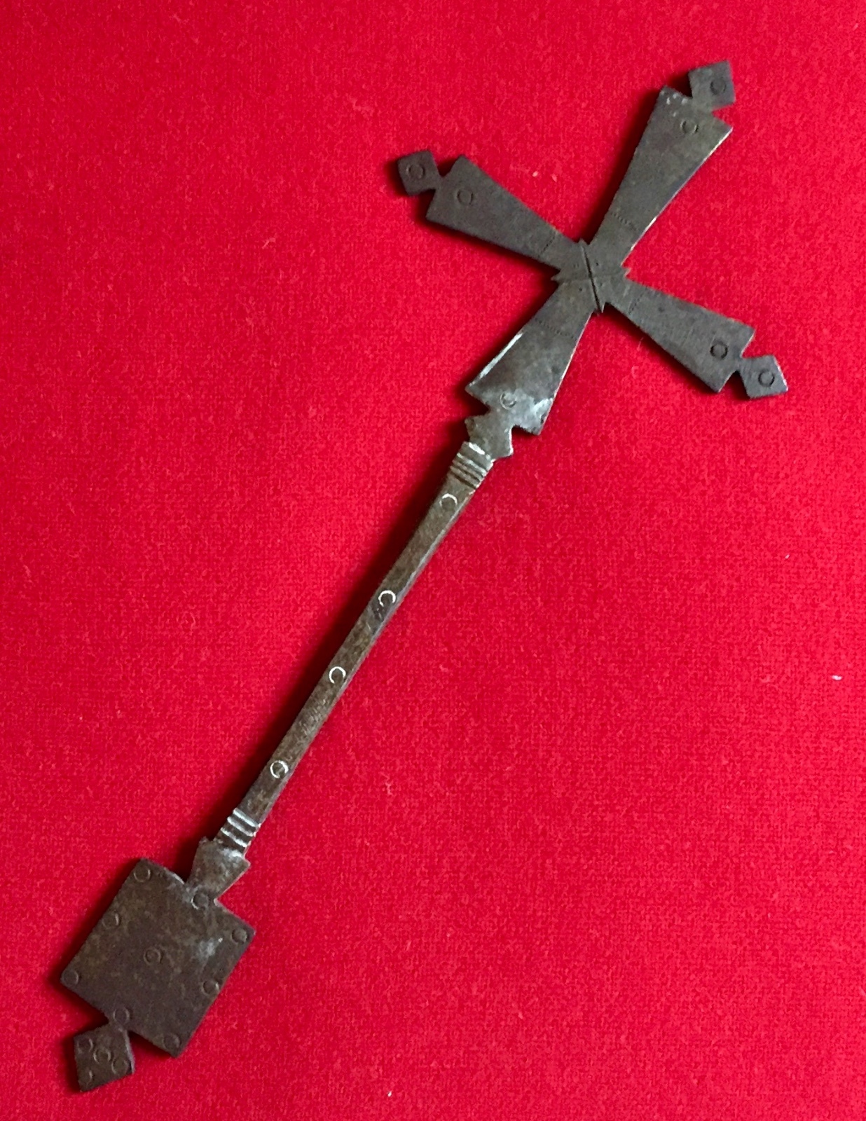 Heavy Antique Christian African Coptic Cross Iron Metal Alloy 19th ...