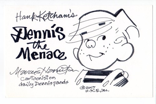 Marcus Hamilton Signed 8x5 Autographed Index Card IDC Cartoonist #02 | eBay
