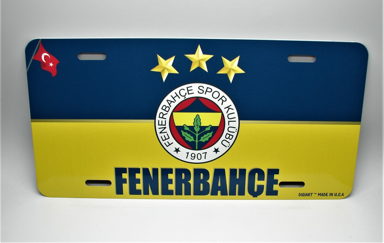 FENERBAHCE TURKISH SOCCER FOOTBALL METAL NOVELTY CAR LICENSE PLATE AUTO ...