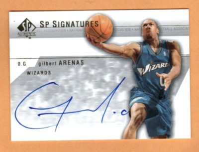2004 Upper Deck SP Signatures #GA-A Gilbert Arenas Autograph, Near Mint ...