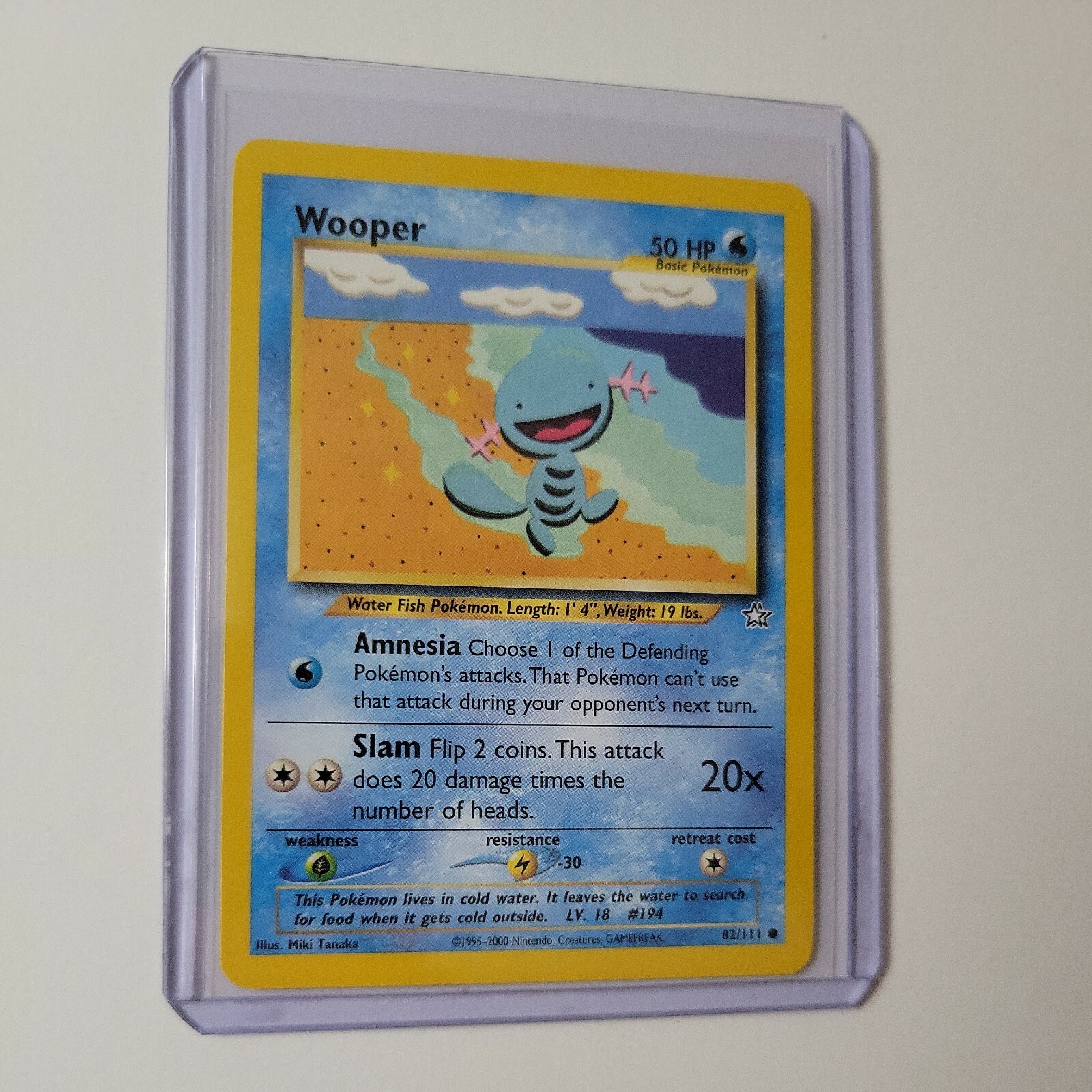 Wooper 82/111 Neo Genesis Unlimited Pokemon Card NM-Mint | eBay