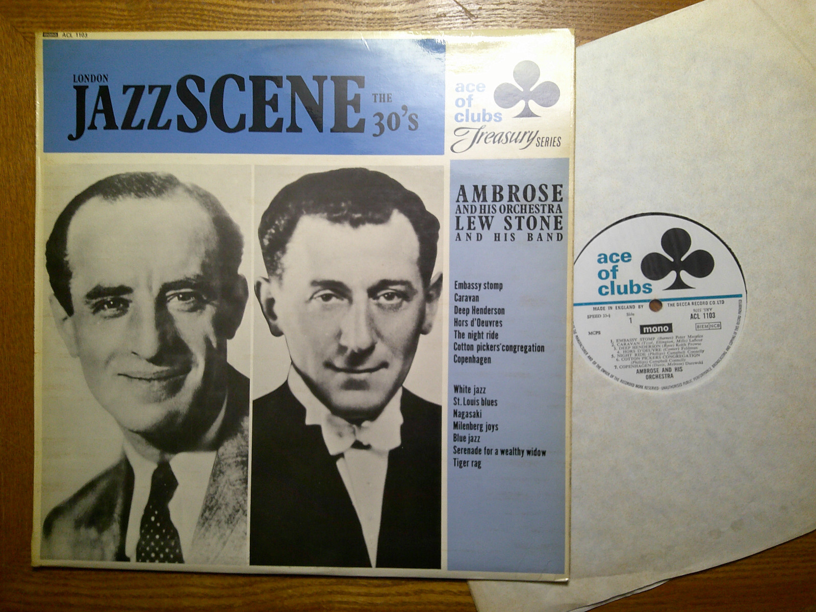 UK ACE OF CLUBS LP RECORD/AMBROSE , LEW STONE/JAZZ SCENE THE 30s/NR ...