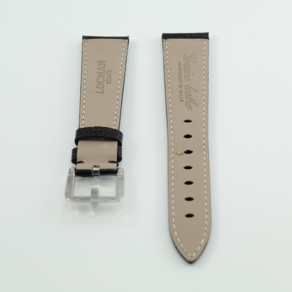 Locman Watch Strap 1960 Black Leather Lug 20 mm | eBay