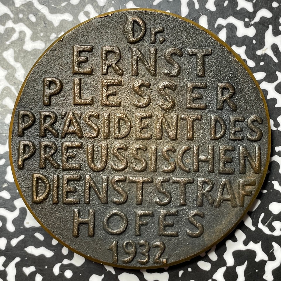 1932 Germany Dr. Ernst Plesser Bronze Medal Lot#B1740 78mm | eBay