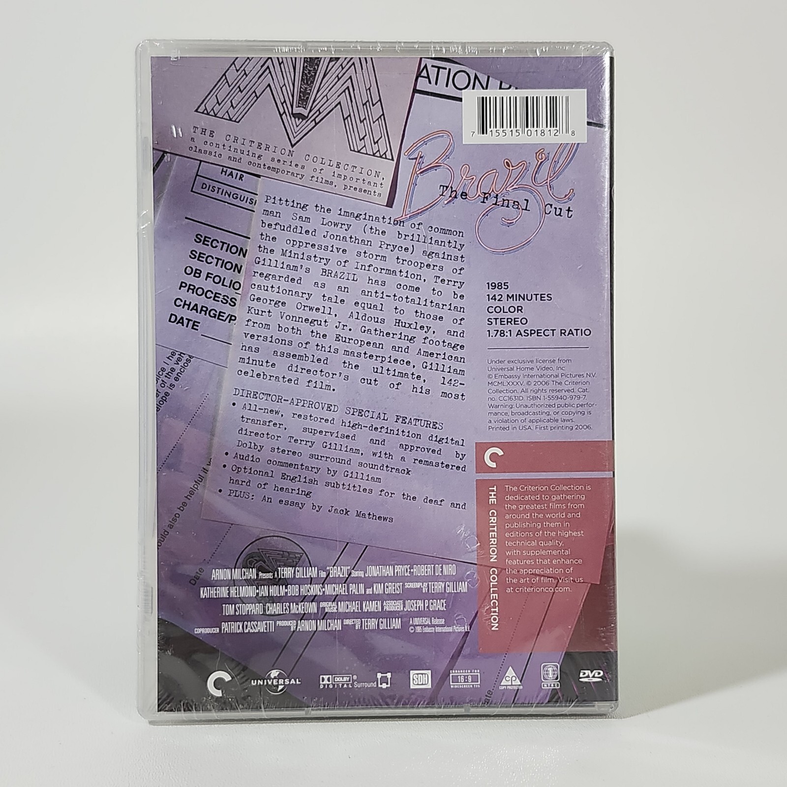 Brazil (Criterion Collection) (DVD, 1985) for sale online | eBay