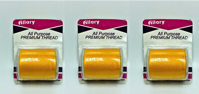 Lot of 3 Allary Cotton Covered Premium Thread Size 50 YELLOW | eBay