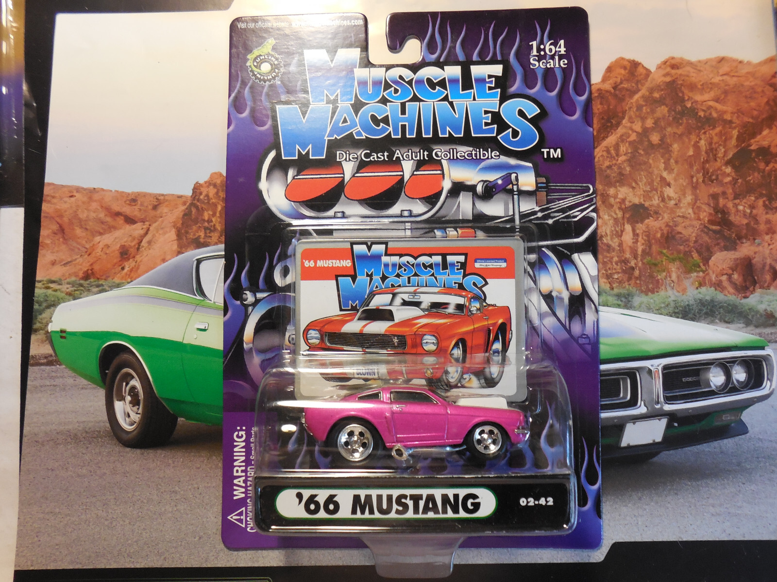 Muscle Machines ’66 Mustang 01-34 FORD PINK REAL RIDER PONY POWER FREE ...