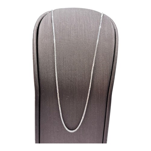 18ct 18K White Gold Italian Fine Wheat Link Chain Necklace 1.78 Grams ...