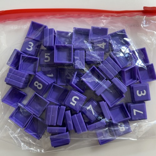 Scrabble UpWords 100 Purple Plastic Letter Tiles 2006 Replacement ...