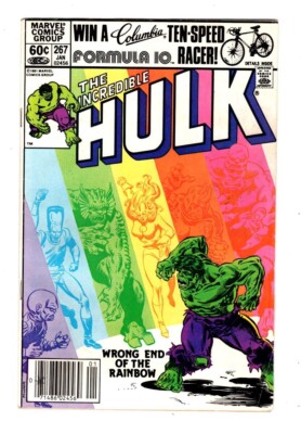 INCREDIBLE HULK 267, FN-, MARK JEWLERS INSERT, NEWSSTAND. BRIAN BANNER ...