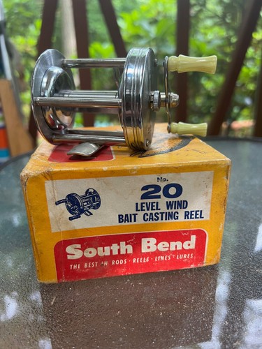Vintage South Bend Level Wind Bait Casting Reel No 20 w/ Box ...