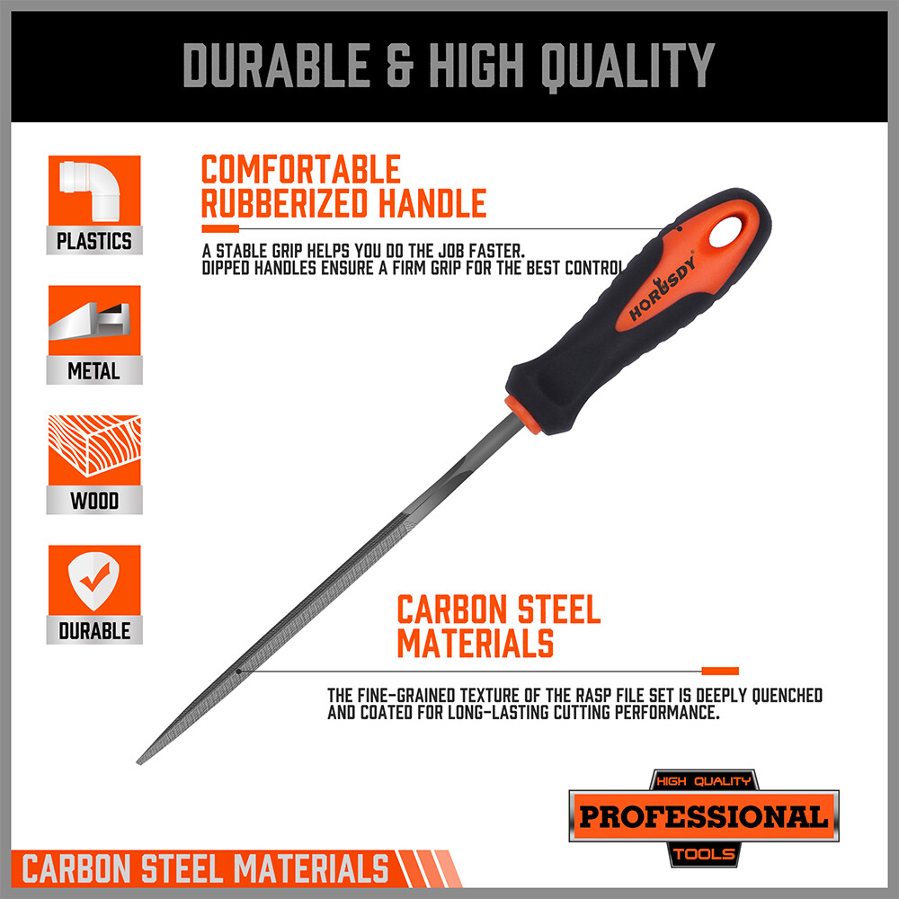 2x 6.1" Flat Mini Needle File Metal Wood Carving Carpentry Tool Non ...