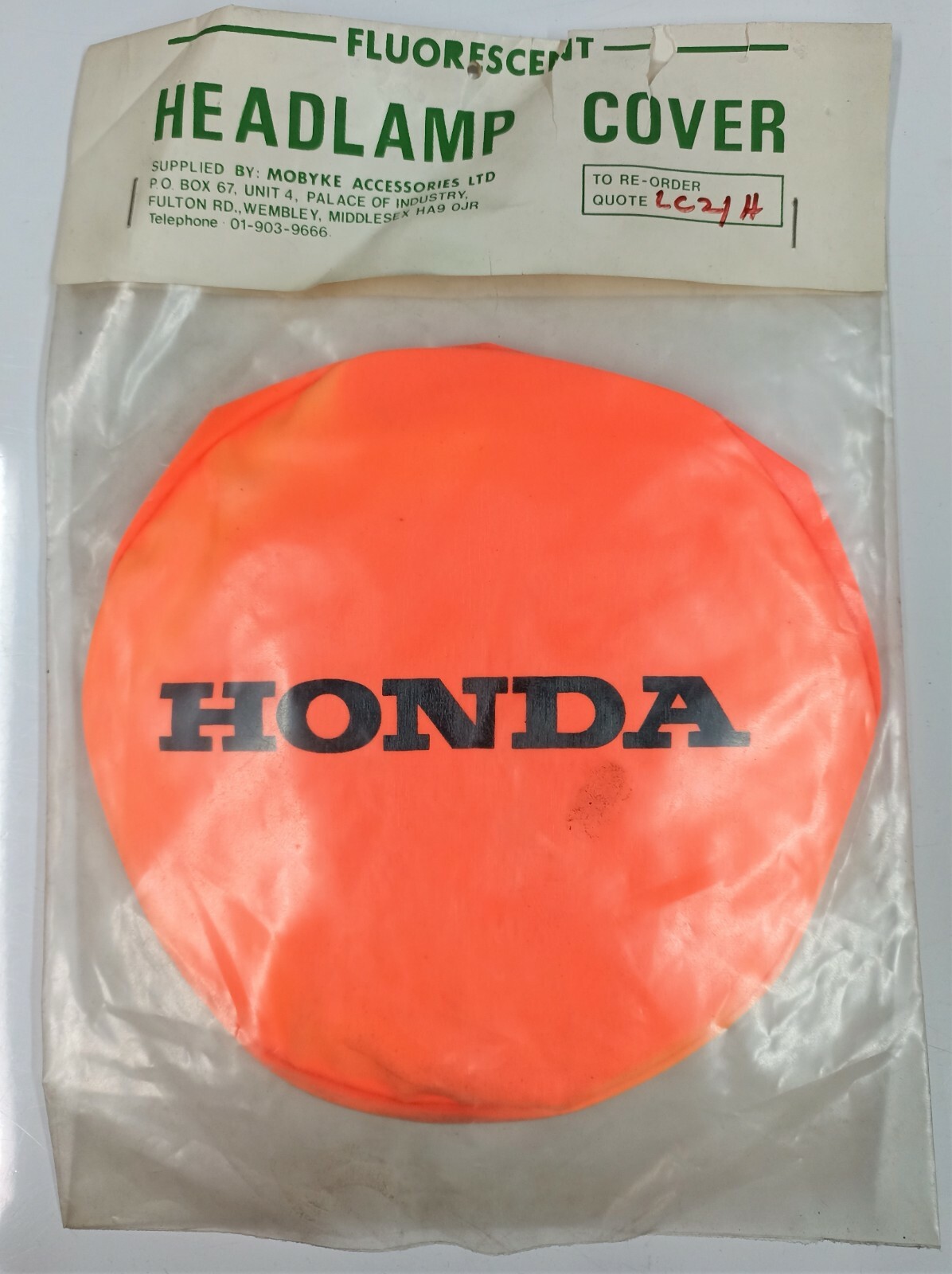 HONDA MOTORCYCLE HEADLIGHT COVER FLUORESCENT - 7.INCH - COLOUR FADED ...
