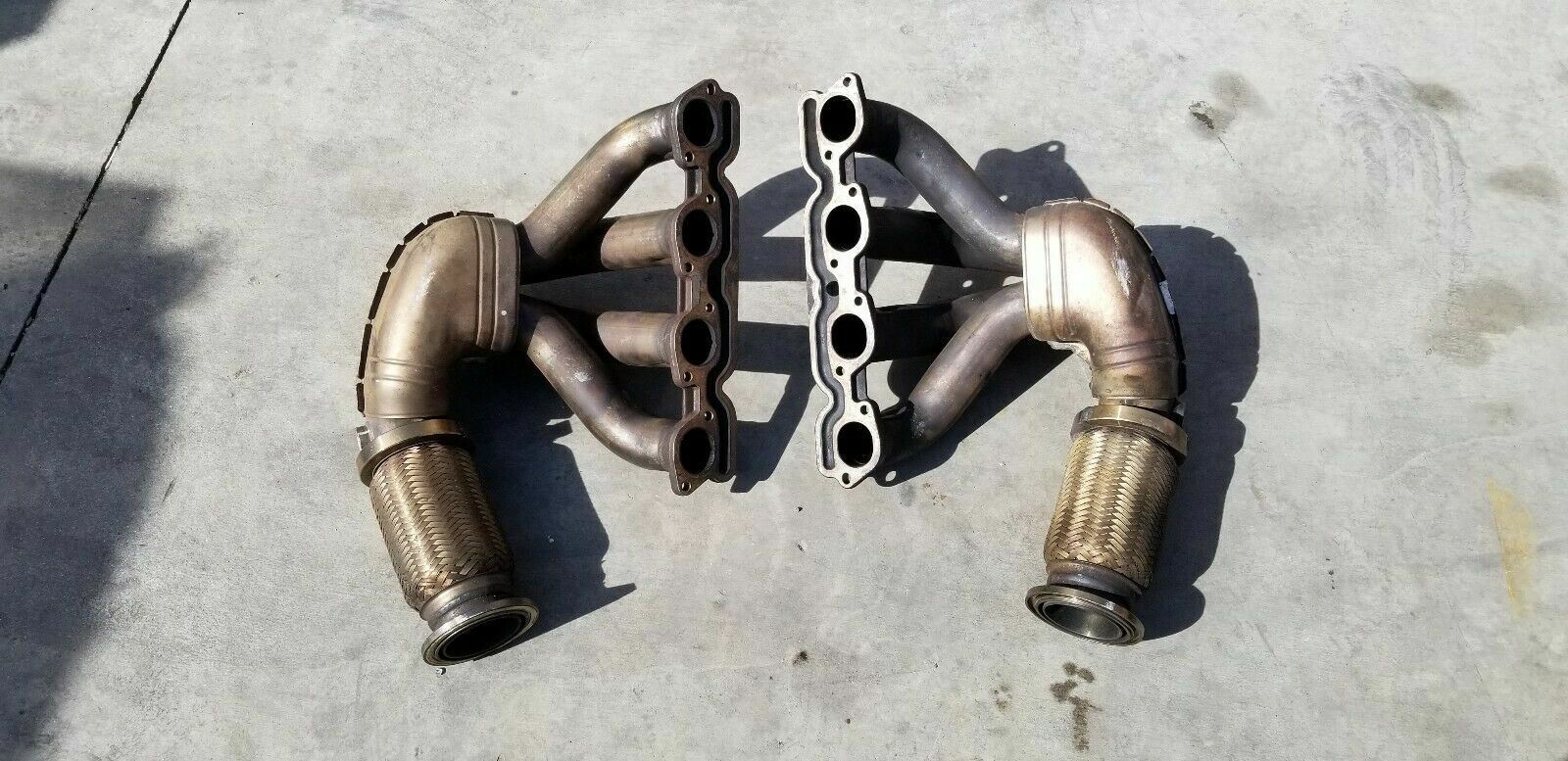 FERRARI 458 ITALIA EXHAUST HEADER MANIFOLD LEFT AND RIGHT SET OEM ...