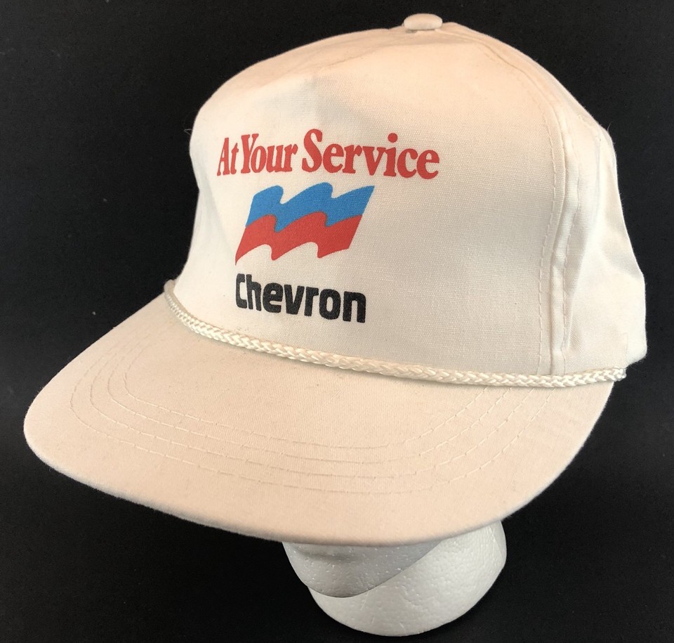 Vtg Chevron Energy Snapback Hat Oil Gas Station Company At Your Service ...