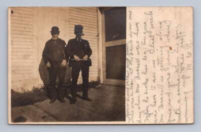 "Your Grandfather & Him" Pipe-Smoking Man RPPC Antique Maine Photo 1906 ...