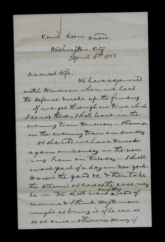 CIVIL WAR LETTER - Admiral Paulding - Rebels Tear up Baltimore Railroad ...