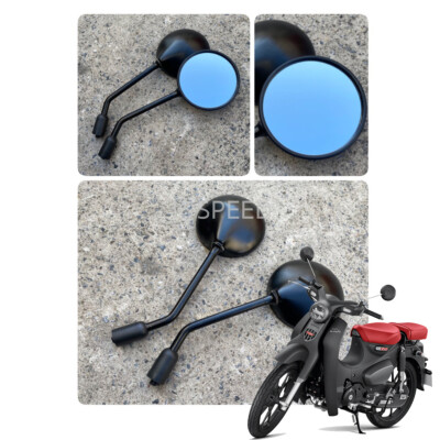 Pair Black Mirror Rear Back View Side Fits Honda Super Cub C125 2018 ...