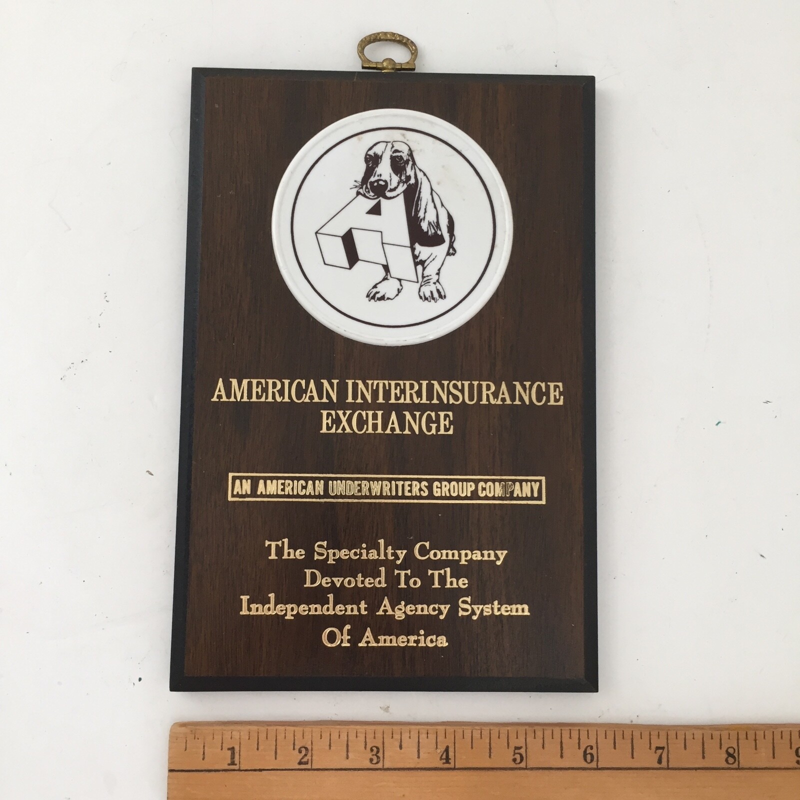 Vintage Insurance Plaque / Sign The American Interinsurance Exchange ...