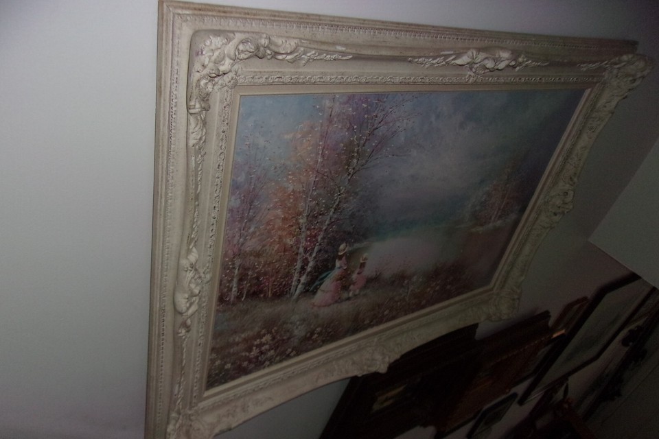 ALFRED DUPONT (ORIGINAL). Mother and child. Signed. 44x32" huge ...