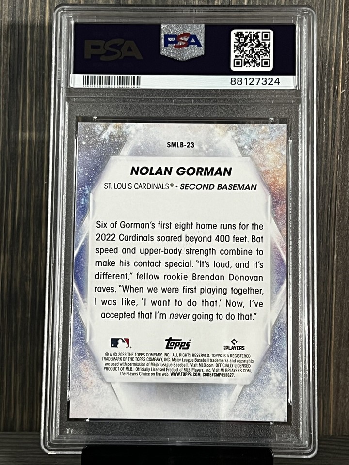 2023 Topps Stars of MLB #SMLB-23 Nolan Gorman (RC) PSA Gem Mint 10 | eBay