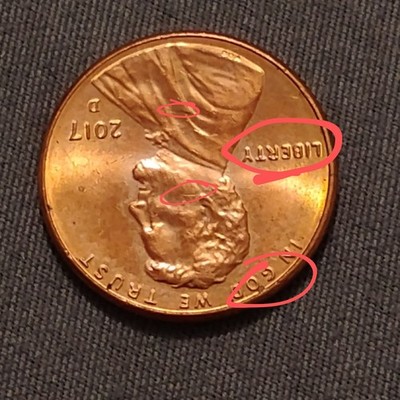 2017 d Lincoln Shield Penny with errors on onv and rev nice coin | eBay