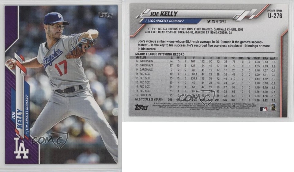 2020 Topps Update Meijer Purple Foil Joe Kelly #U-276 1h31 | eBay