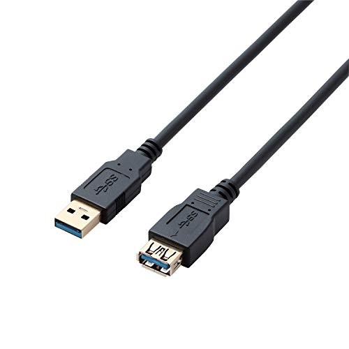 ELECOM USB3.0 Cable AA Extension Type Standard 2m Black USB3-E20XBKNEW ...