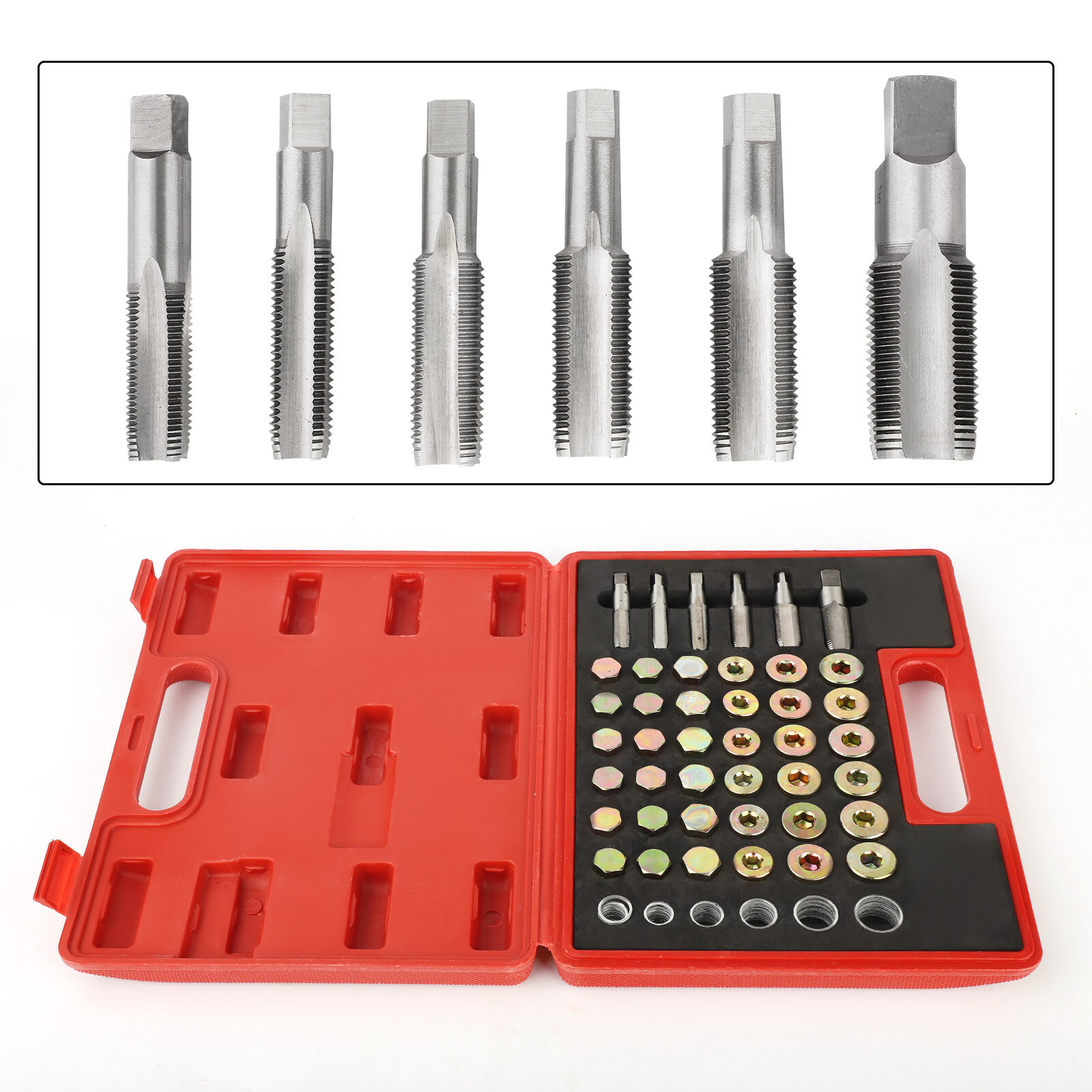 114pc Oil Pan Thread Sump Repair Kit Gearbox Drain Plug Tool Set M13 ...