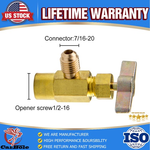 HVAC AC Self-Sealing Can Tap Connects 1/2" ACME Tapper Dispensing Valve ...