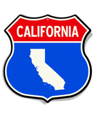 State of California Interstate - Shield Shape - Aluminum Sign - Made in ...