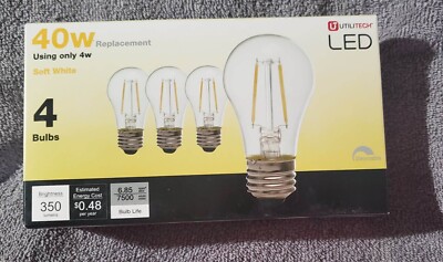 40W Equivalent Dimmable Soft White GLEAR Vintage LED Decorative | eBay