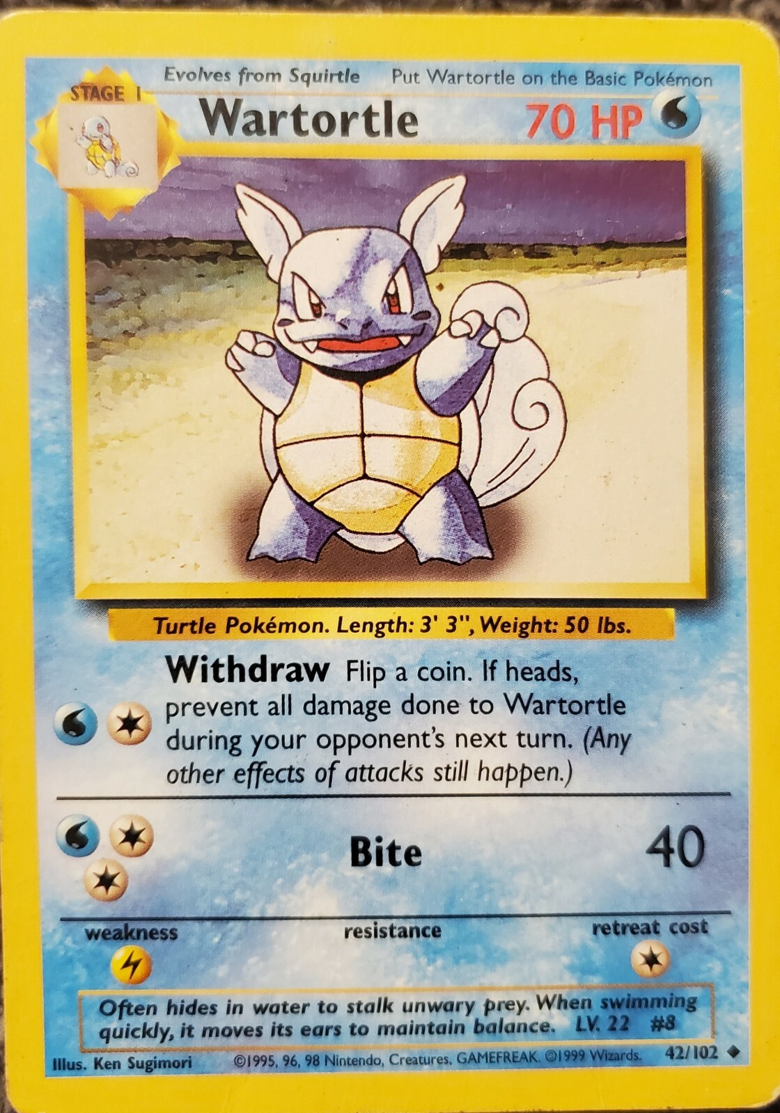 Wartortle 1995 Pokemon Card | eBay UK