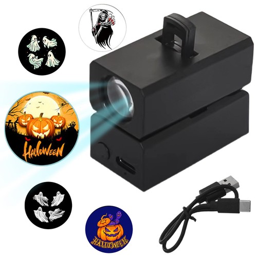 Scary Halloween Projector Spooky Lamp Magnetic Halloween Night Light ...