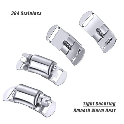 12Ft Stainless Steel Hose Clamp Band with 8 Fasteners Metal Hose Clamp ...