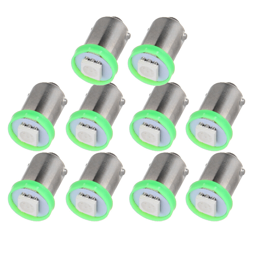 10x 1-5050 SMD LED Green Indicator Lamp Dashboard Panel Light Bulb BA9S ...