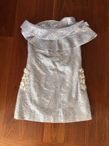 Queena Wang Dress With Pearl Flowers | eBay